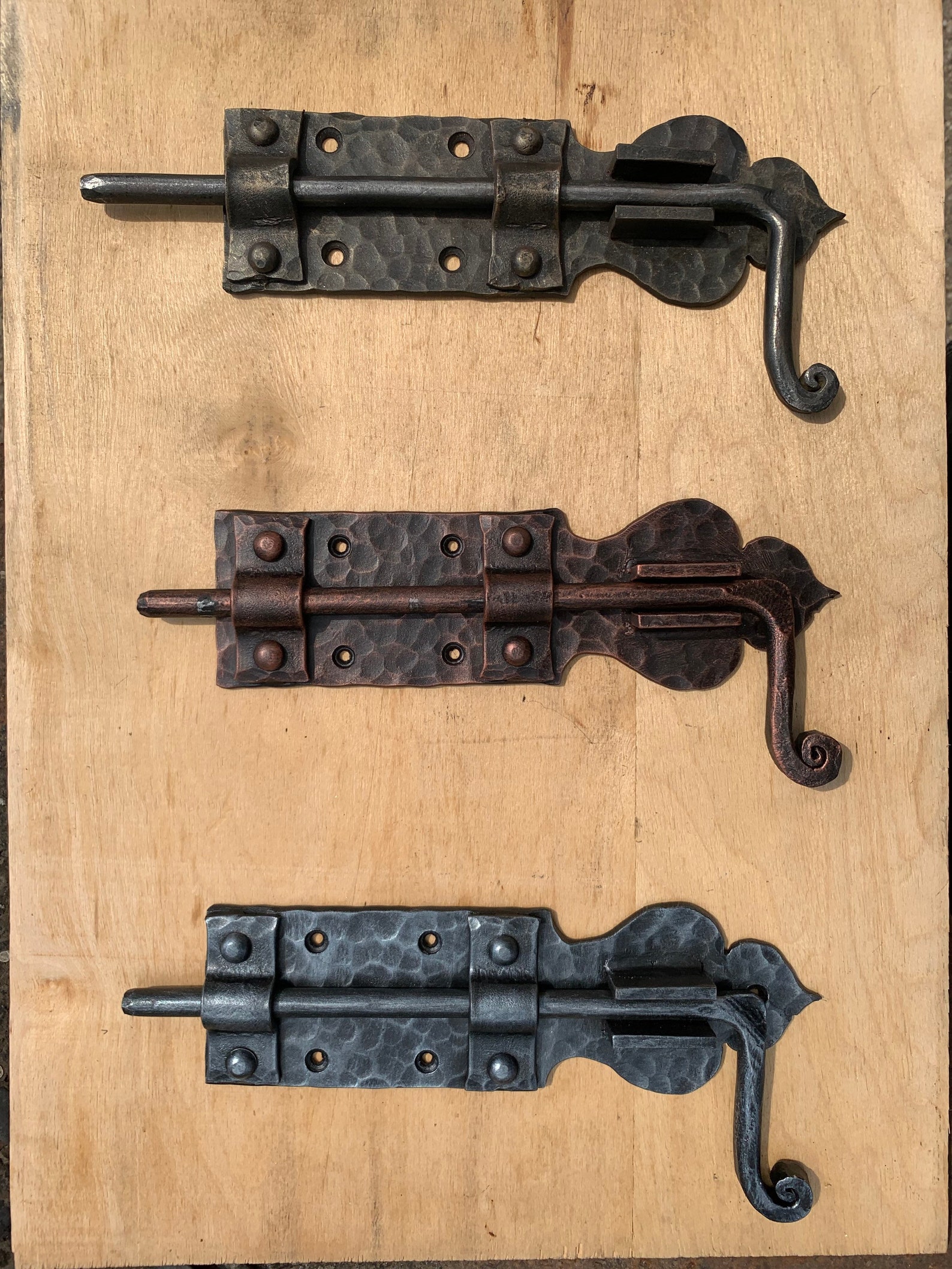 Wrought Iron Door Latch 100% Hand Forged Door Hardware Door - Etsy