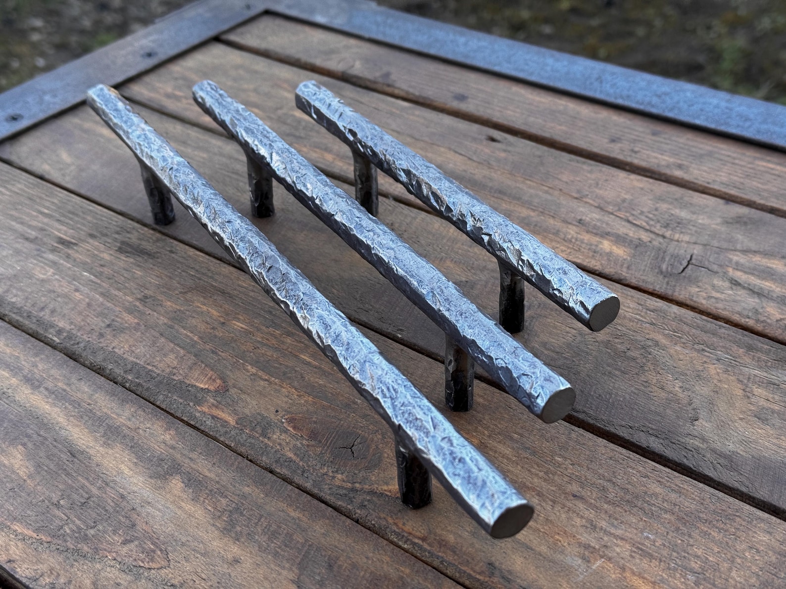Hand Forged Modern Industrial Drawer Pulls. Kitchen Unit. Cabinet ...