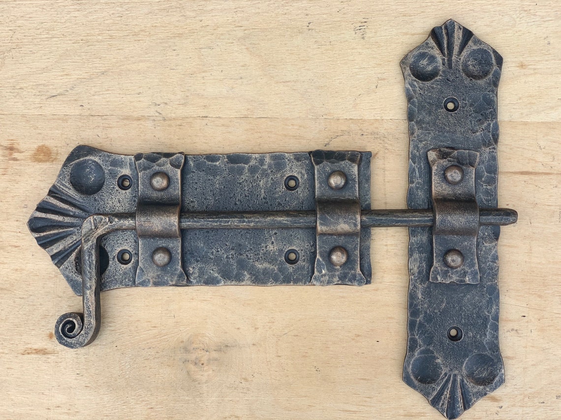 Wrought Iron Door Latch, 100% Hand Forged, Door Hardware, Door ...