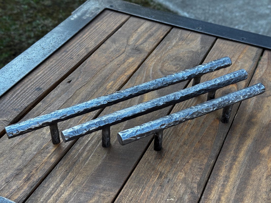 Hand Forged Modern Industrial Drawer Pulls. Kitchen Unit. Cabinet ...