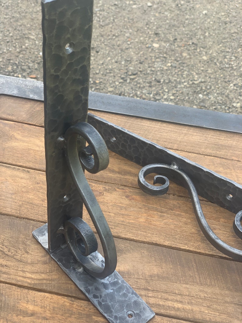 Hand Forged Metal Shelf Bracket. Shelves Storage. - Etsy