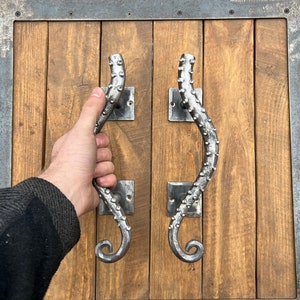 Wrought Iron Octopus Door Handle. Kraken Door Pull. Barn Door Pull ...