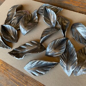 Set of 15 X 5”hand Forged Leaves. Forged Elements. Blacksmith Elements ...
