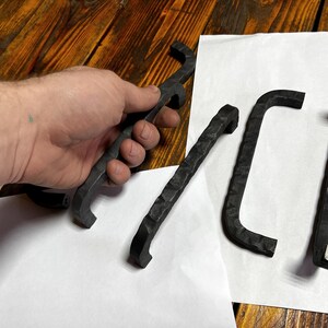 Wrought Iron Rustic Door Handle. Hand Forger Drawer Handle. Door Pull ...