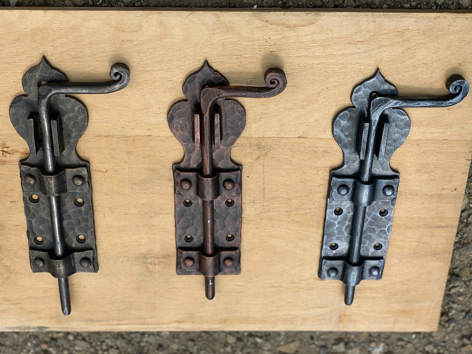 Wrought Iron Door Latch, 100% Hand Forged, Door Hardware, Door ...
