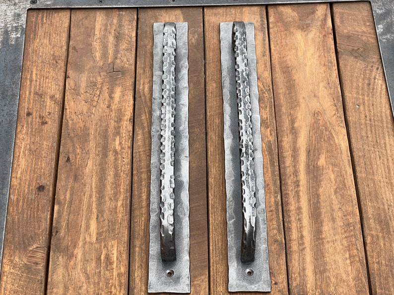 Wrought Iron Rustic Door Handle. Hand Forged Drawer Handle. - Etsy