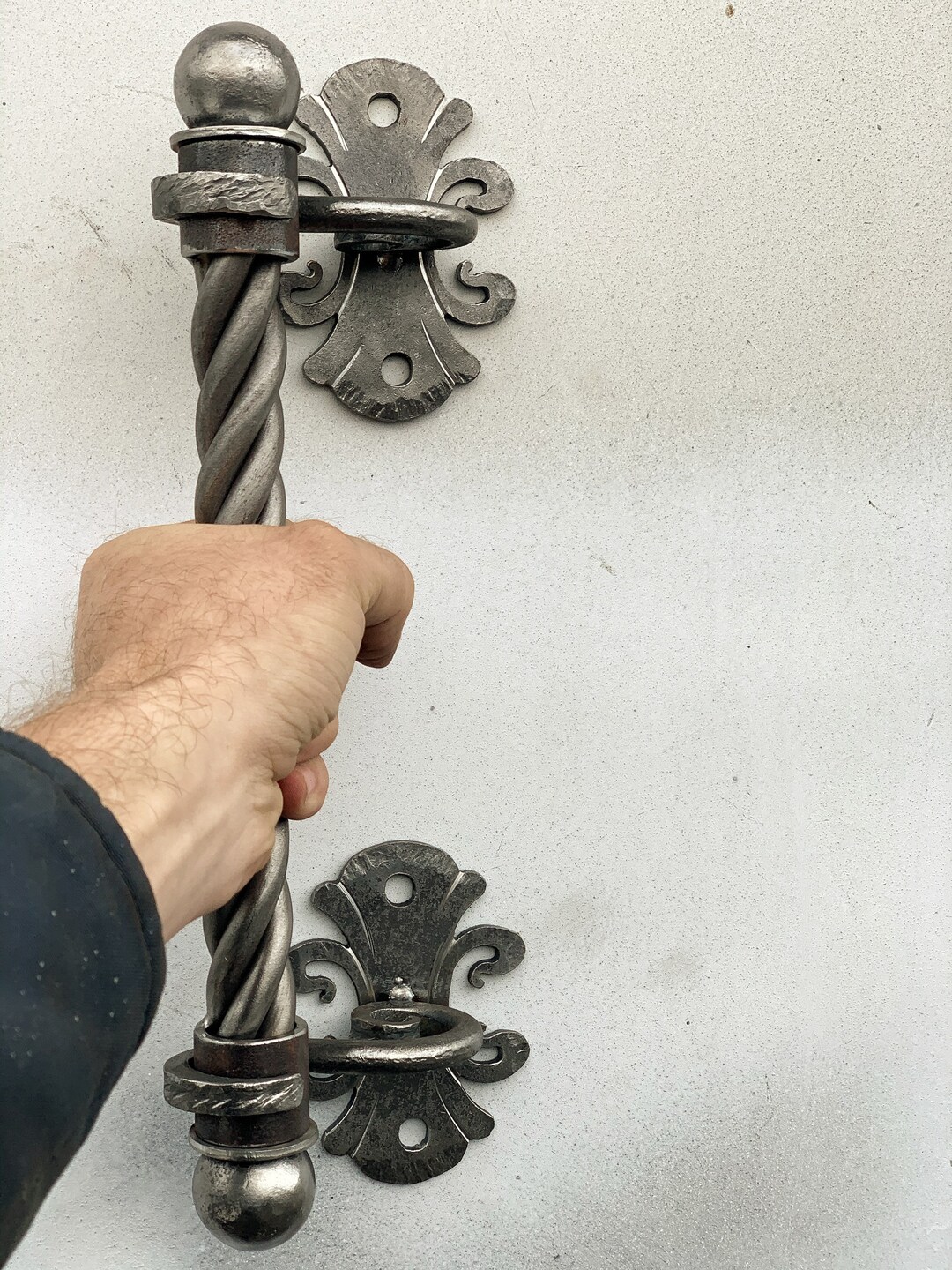 Scandinavian Design. Massive Iron Door Handle. Barn Door Pull. Door ...