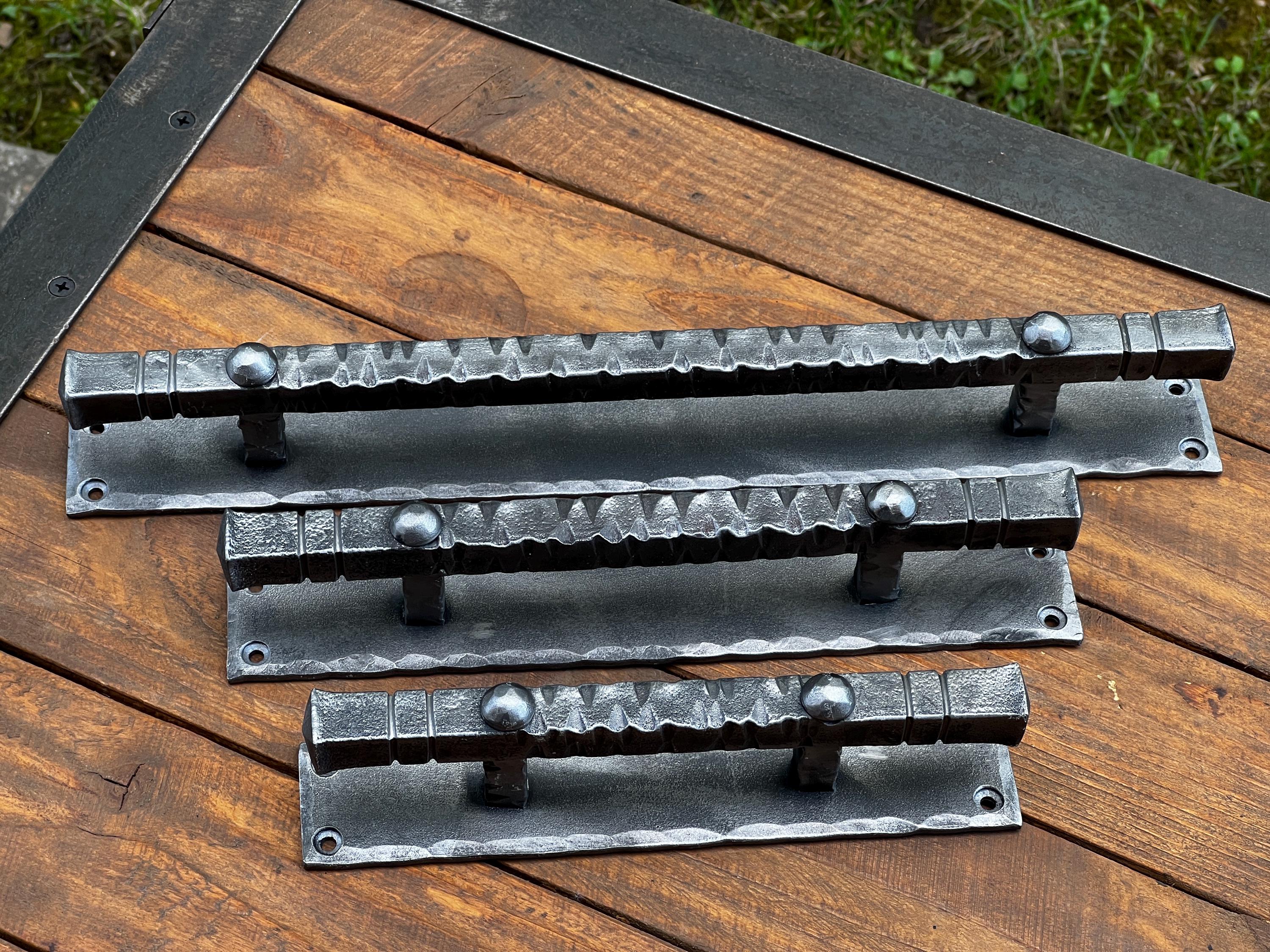 Hand Forged Modern Industrial Drawer Pull. Iron Door Handle. Door Pull ...