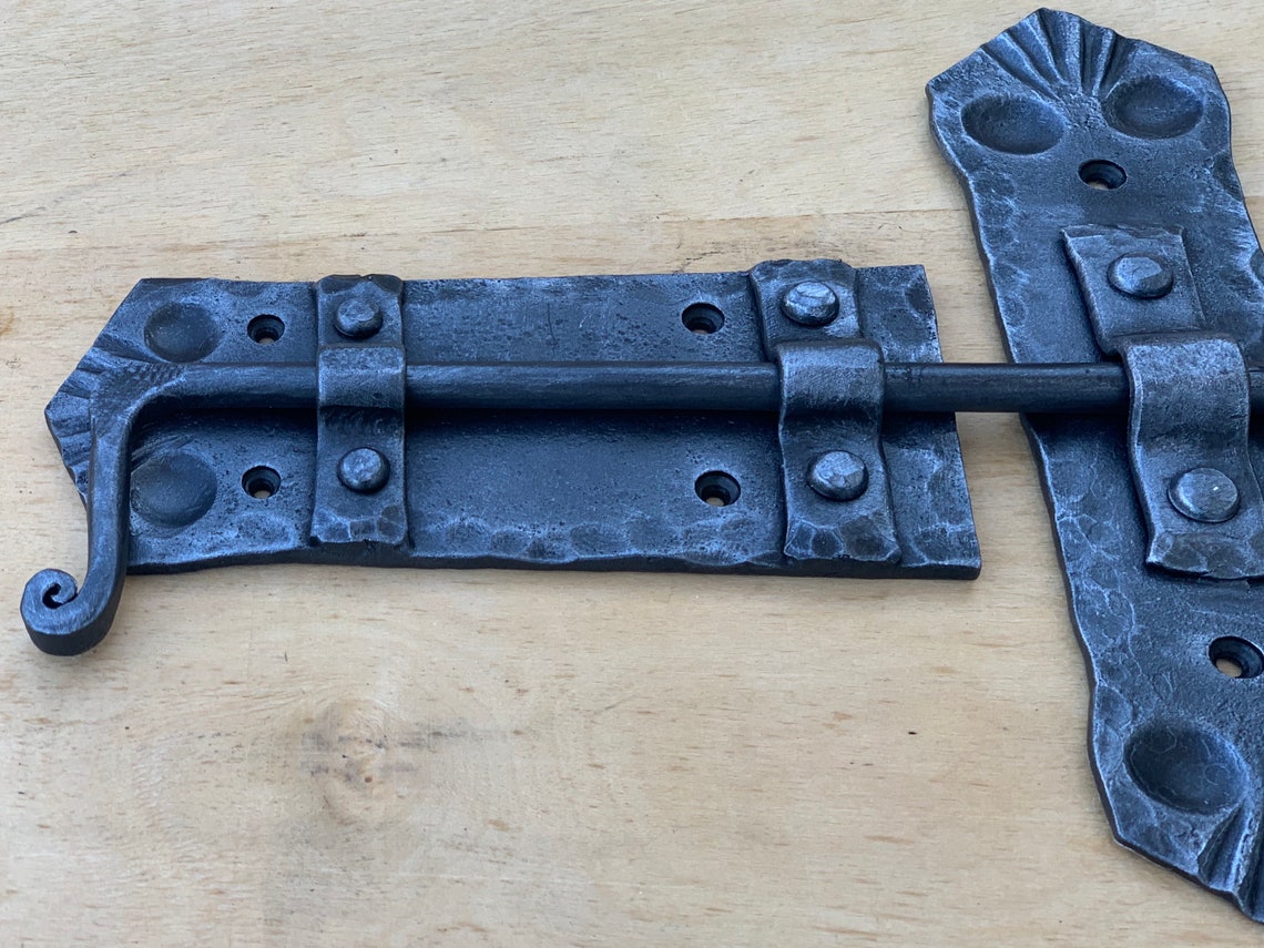 Wrought Iron Door Latch, 100% Hand Forged, Door Hardware, Door ...