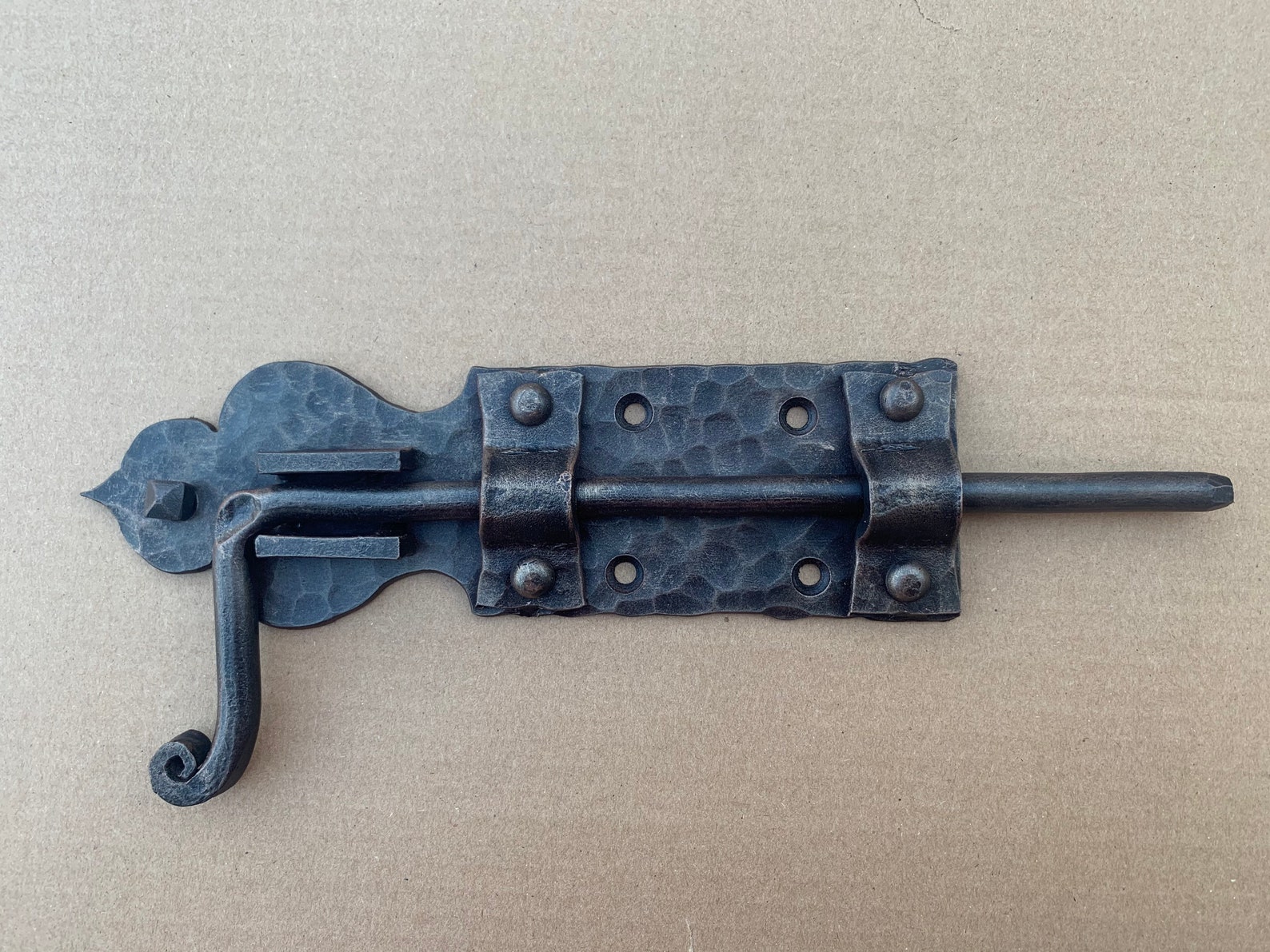Wrought Iron Door Latch, 100% Hand Forged, Door Hardware, Door ...