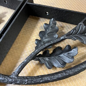 Set of Two! Oak Design Hand Forged Metal Shelf Brackets. Shelves ...