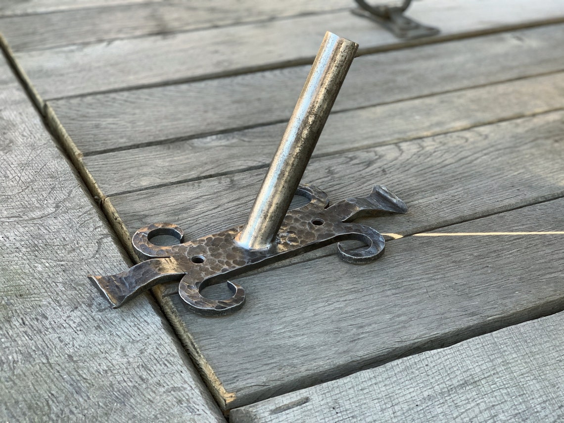 Wrought Iron Flag Holder / Flag Pole Holder / Wall Flag Holder - Etsy