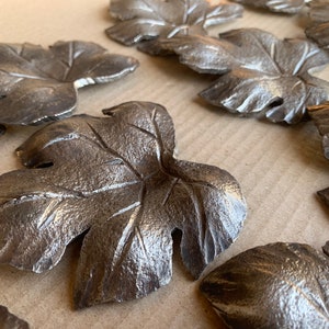 Set of 10 Hand Forged Grape Leaves. Forged Elements. Blacksmith ...