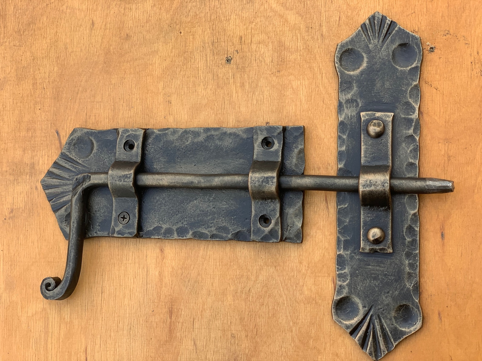 Wrought Iron Door Latch, 100% Hand Forged, Door Hardware, Door ...
