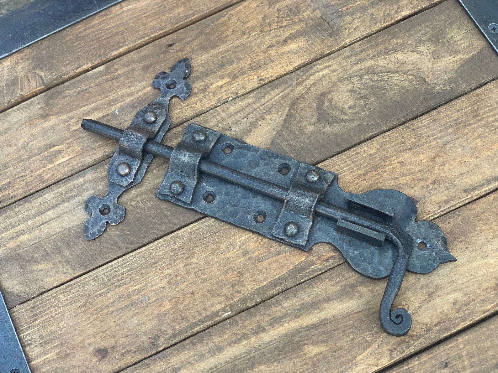 Wrought Iron Door Latch 100% Hand Forged Door Hardware Door - Etsy