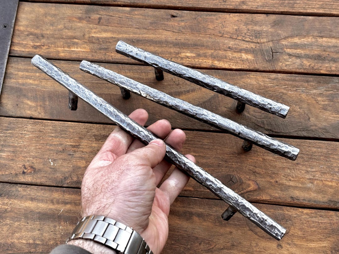 Hand Forged Modern Industrial Drawer Pulls. Kitchen Unit. Cabinet ...