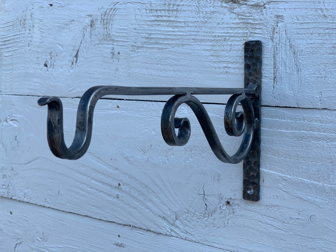 Hand forged metal plant hanger Decorative indoor outdoor fancy | Etsy