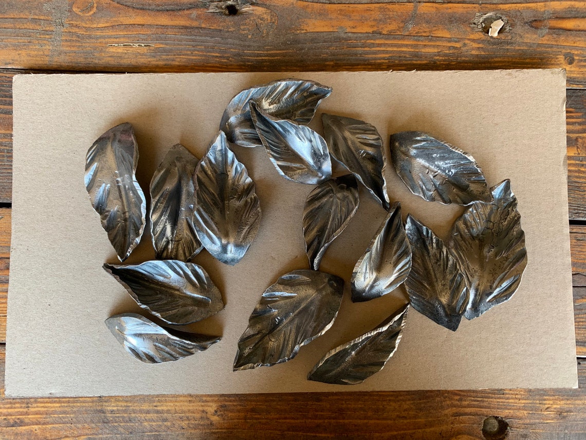 Set of 15 X 5hand Forged Leaves. Forged Elements. Blacksmith - Etsy