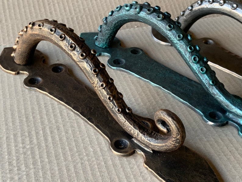 Wrought Iron Octopus Door Handle. Kraken Door Pull. Barn Door - Etsy