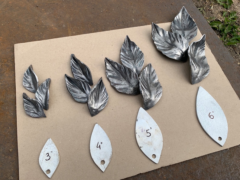 Set of Hand Forged Leaves. Forged Elements. Blacksmith - Etsy