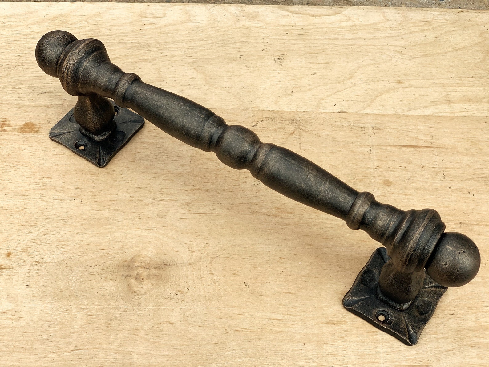 Wrought Iron Door Pull. Massive Iron Door Handle. Barn Door | Etsy