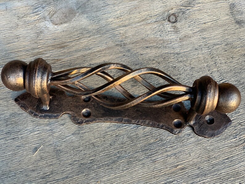 Wrought Iron Door Pull. Massive Iron Door Handle. Barn Door | Etsy