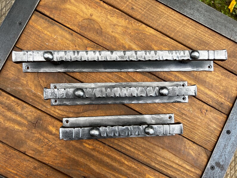 Hand Forged Modern Industrial Drawer Pull. Iron Door Handle. Door Pull ...