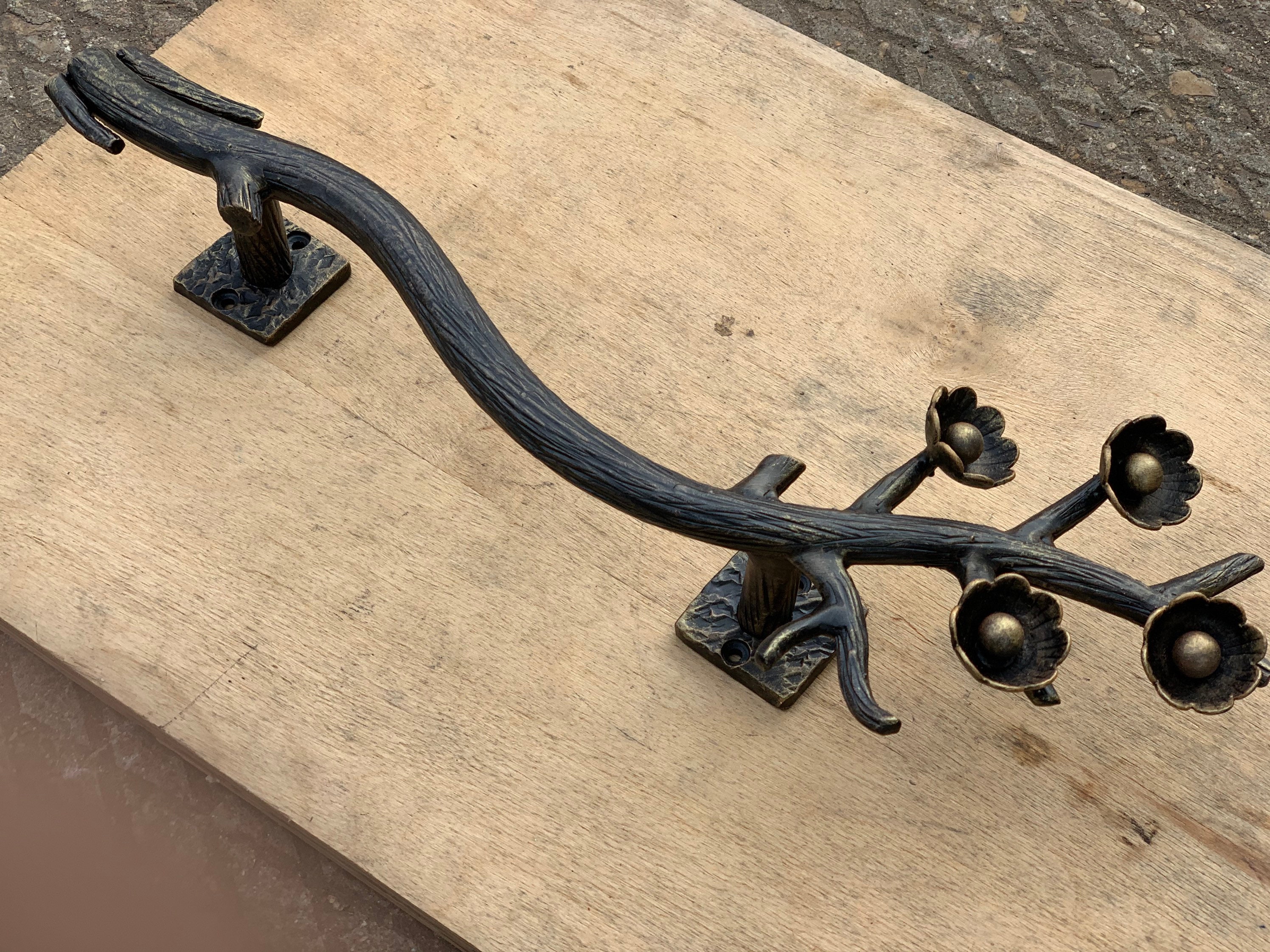 New Model. Wrought Iron Door Pull. Door Handle. Rustic Door Hardware ...