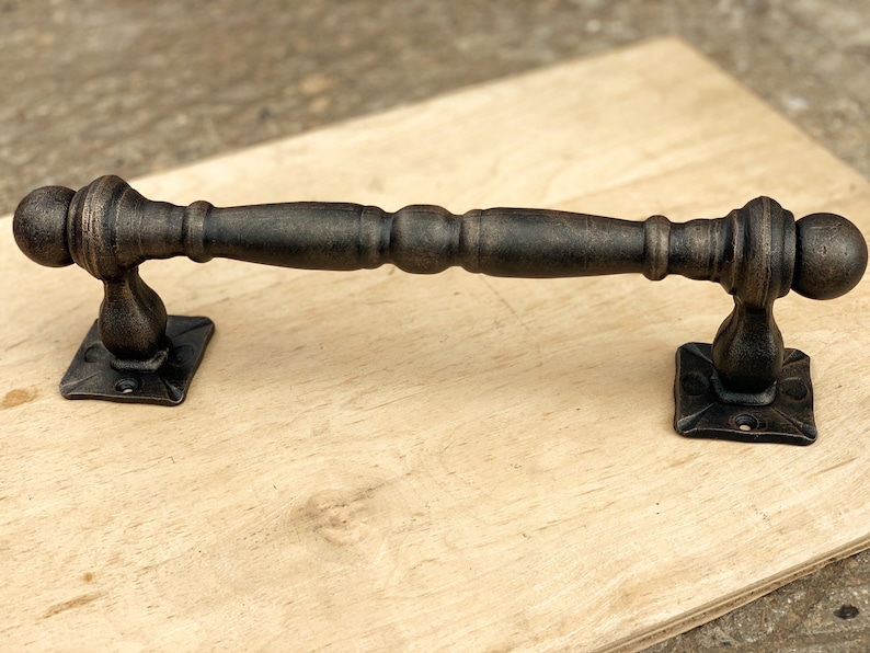Wrought Iron Door Pull. Massive Iron Door Handle. Barn Door - Etsy