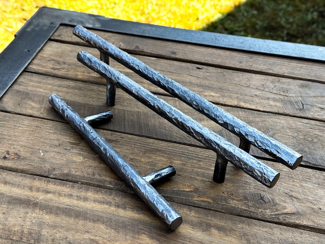 Hand Forged Modern Industrial Drawer Pulls. Kitchen Unit. Cabinet ...