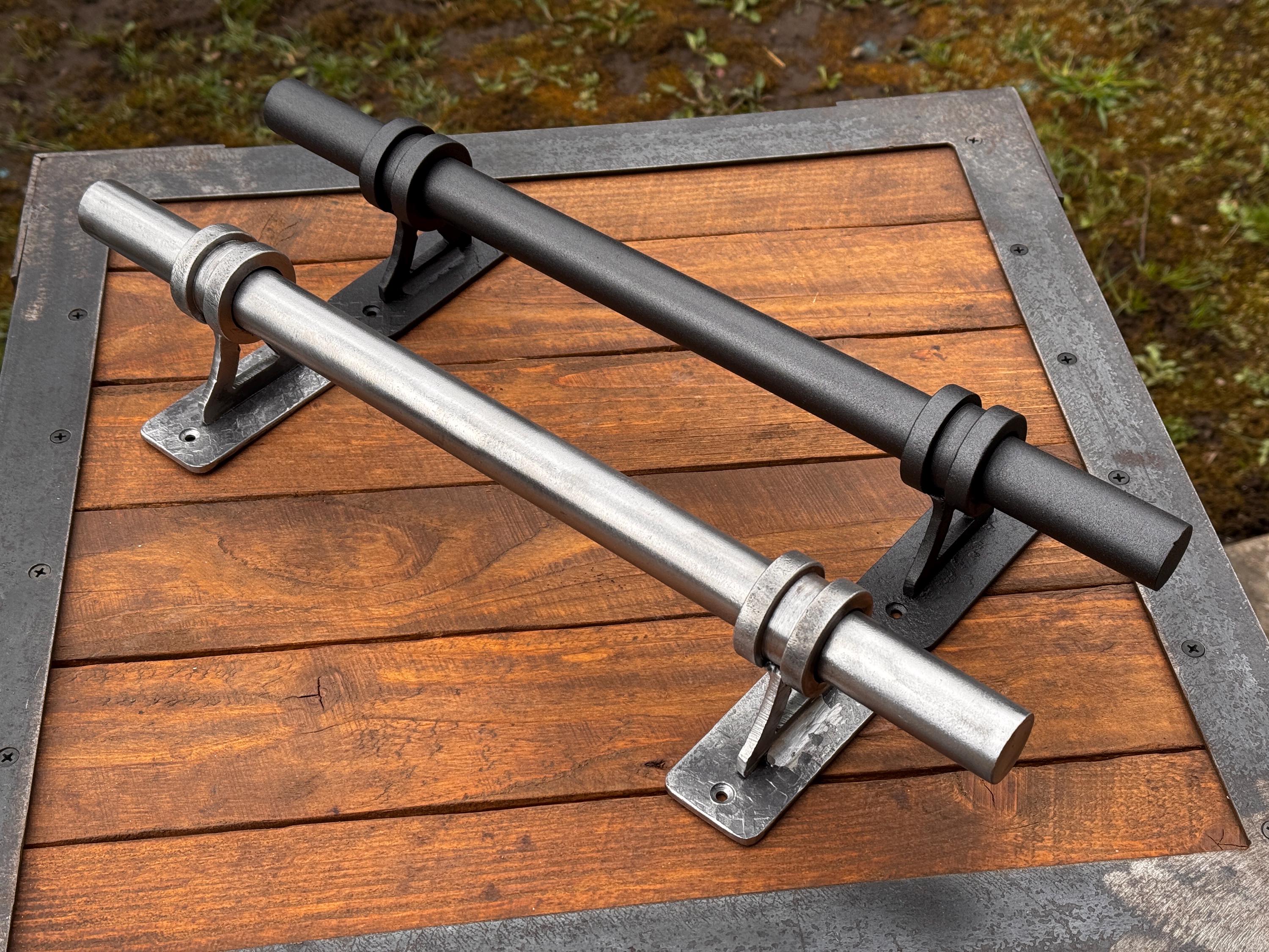 Massive Iron Door Handle. Barn Door Pulls. Rustic Door Handles. Twisted ...
