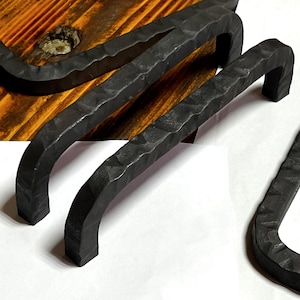 Wrought Iron Rustic Door Handle. Hand Forger Drawer Handle. Door Pull ...