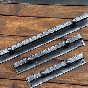 Hand Forged Modern Industrial Drawer Pull. Iron Door Handle. Door Pull ...