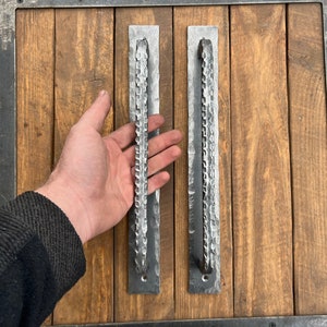 Wrought Iron Rustic Door Handle. Hand Forged Drawer Handle. Door Pull ...