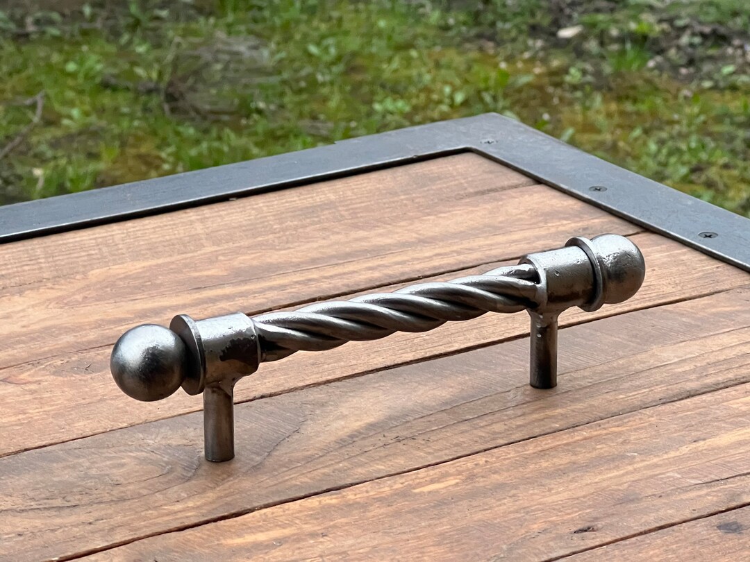8” Hand Forged Modern Drawer Pulls. Kitchen Unit. Cabinet Cupboard ...