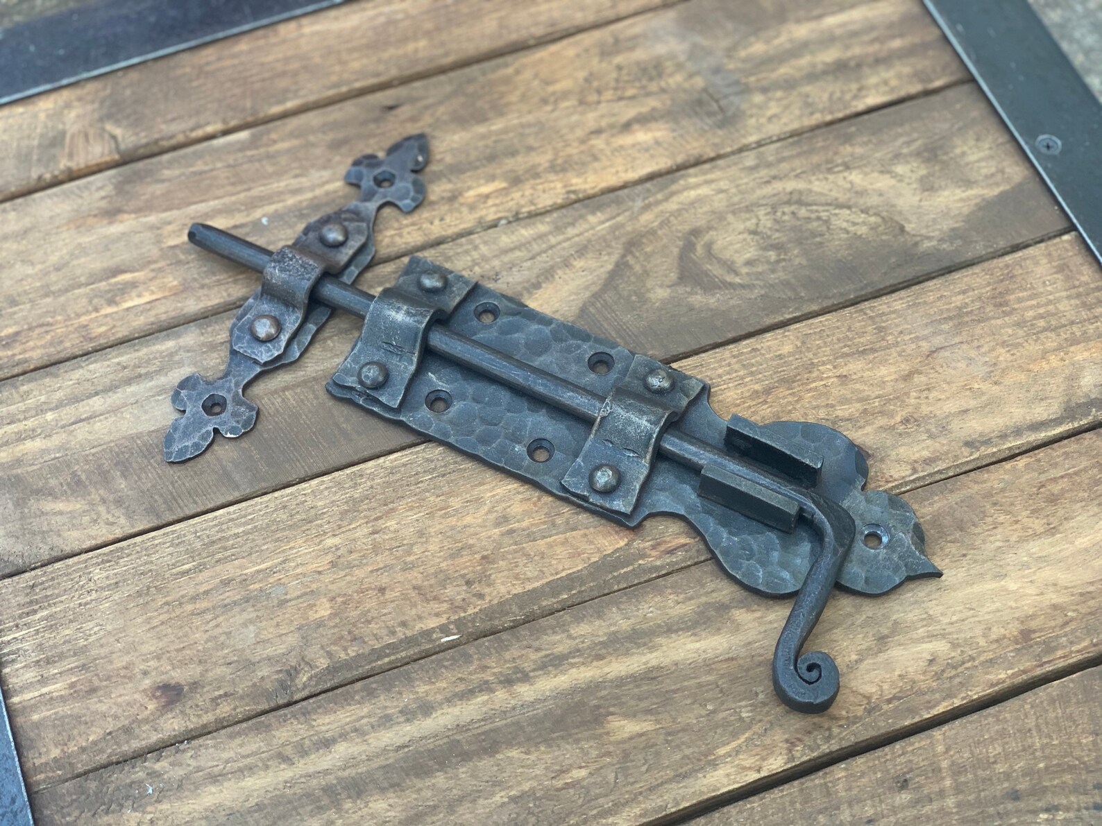 Wrought Iron Door Latch 100% Hand Forged Door Hardware Door - Etsy