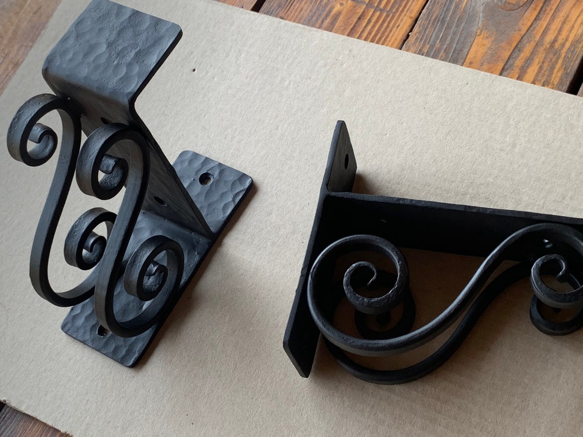 Hand Forged Metal Shelf Bracket. Shelves Storage. - Etsy