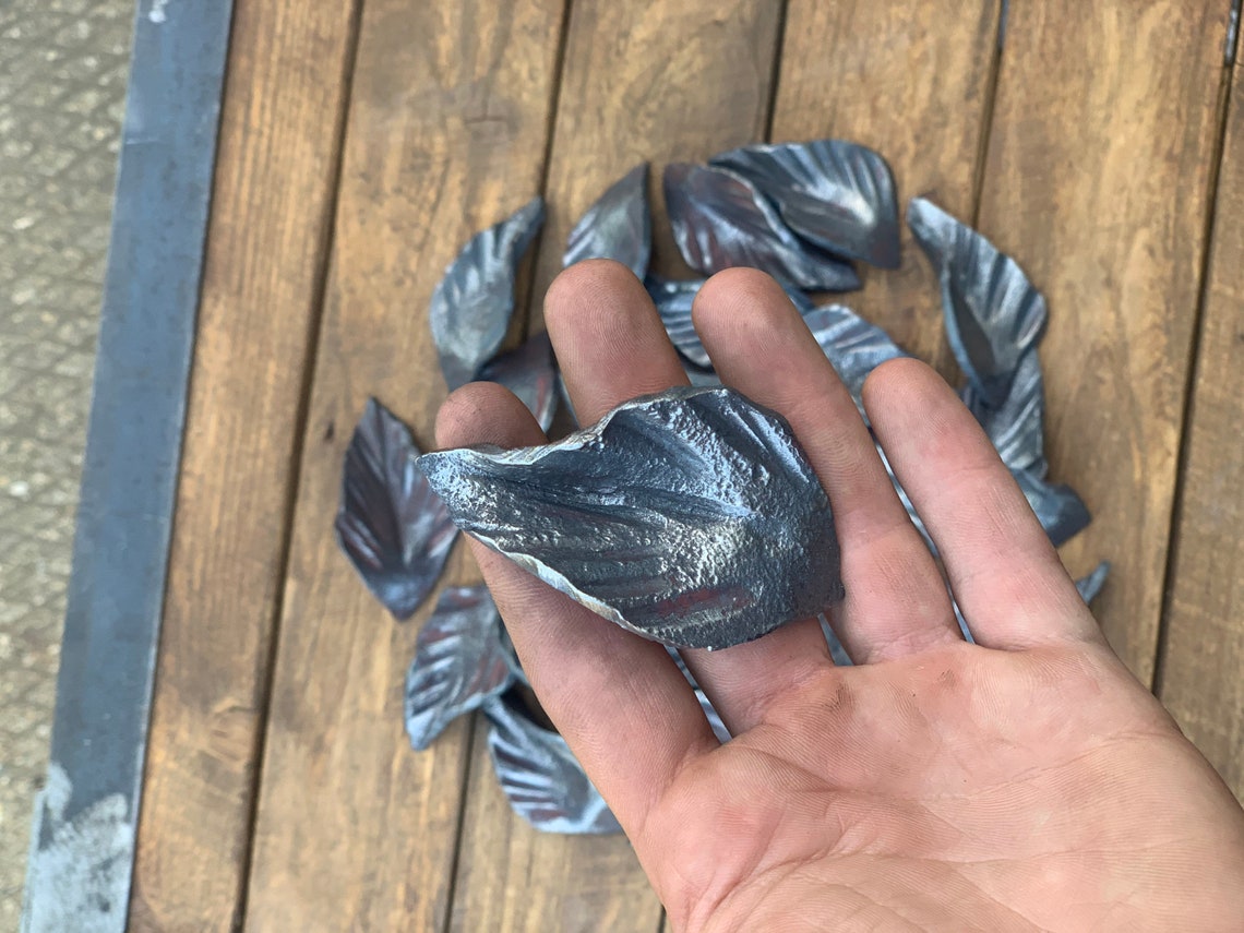 Set of 25 Hand Forged Leaves. Forged Elements. Blacksmith Elements ...