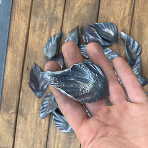 Set of 25 Hand Forged Leaves. Forged Elements. Blacksmith Elements ...