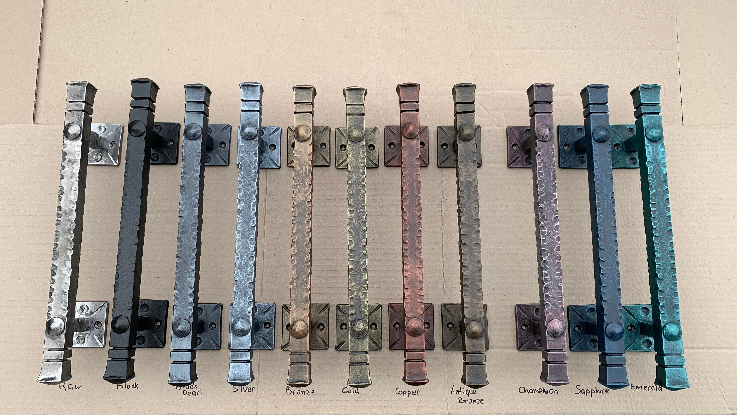 Hand Forged Modern Industrial Drawer Pull. Iron Door Handle. Door Pull ...