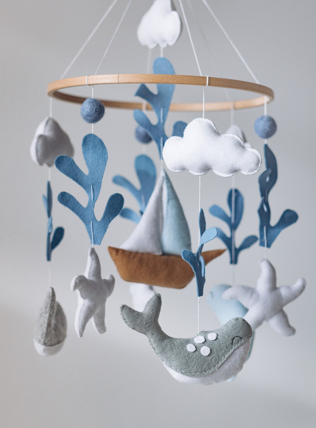 Ocean Sea Mobile. Woodland Mobile for Boy. Gift for the Baby. Baby Room ...