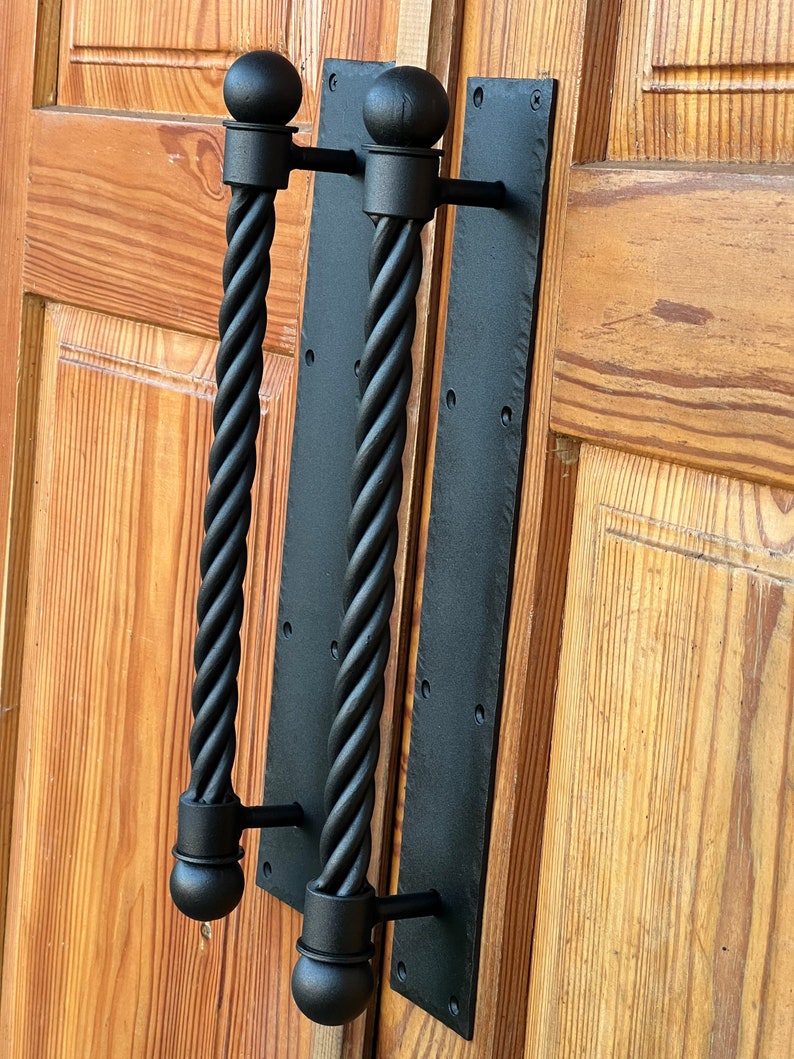 New Model 18. Set of Two Massive Iron Door Handles. Barn Door - Etsy