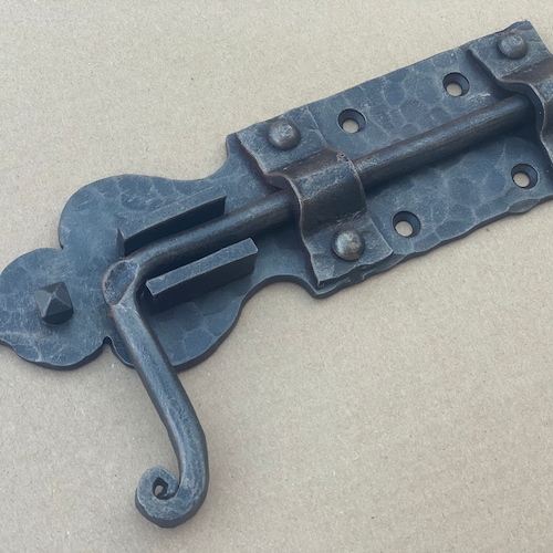 Wrought Iron Door Latch 100% Hand Forged Door Hardware Door - Etsy