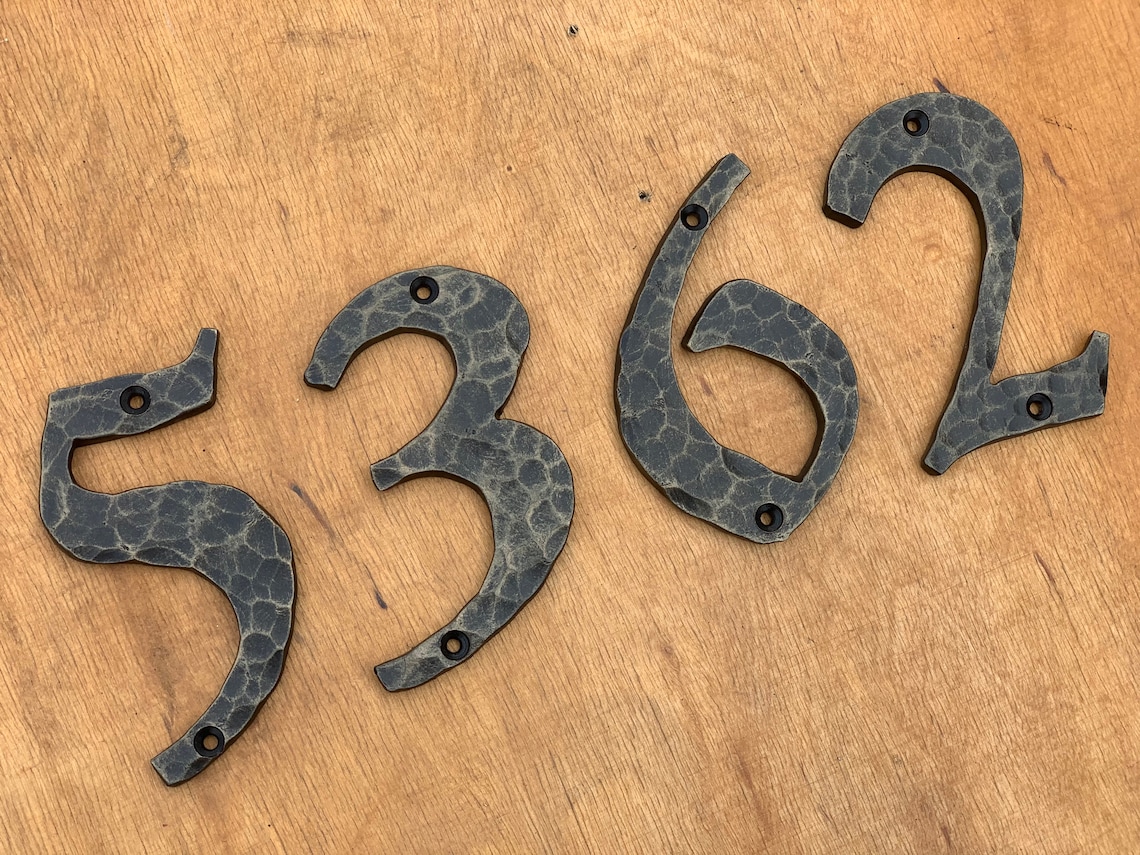 Iron Numbers Metal House Numbers Numbers and Letters - Etsy