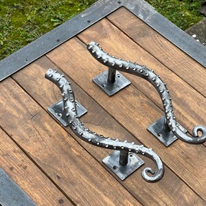 Wrought Iron Octopus Door Handle. Kraken Door Pull. Barn Door Pull ...