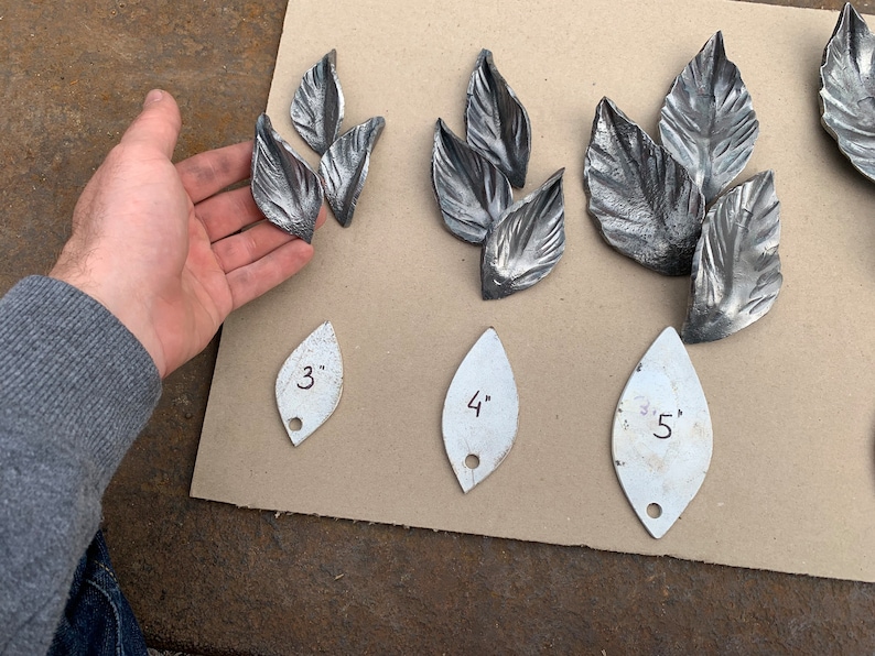 Set of Hand Forged Leaves. Forged Elements. Blacksmith - Etsy