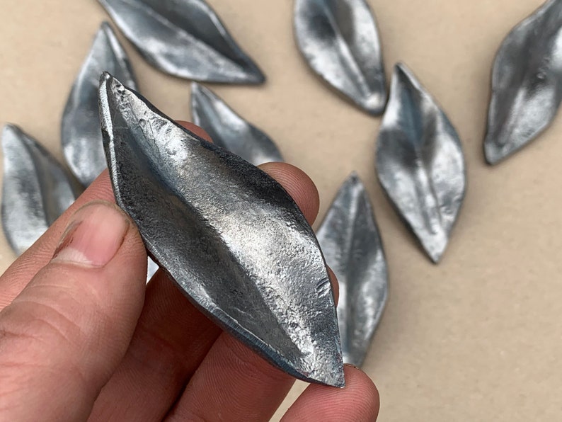 Set of 25 Hand Forged Leaves. Forged Elements. Blacksmith Elements ...