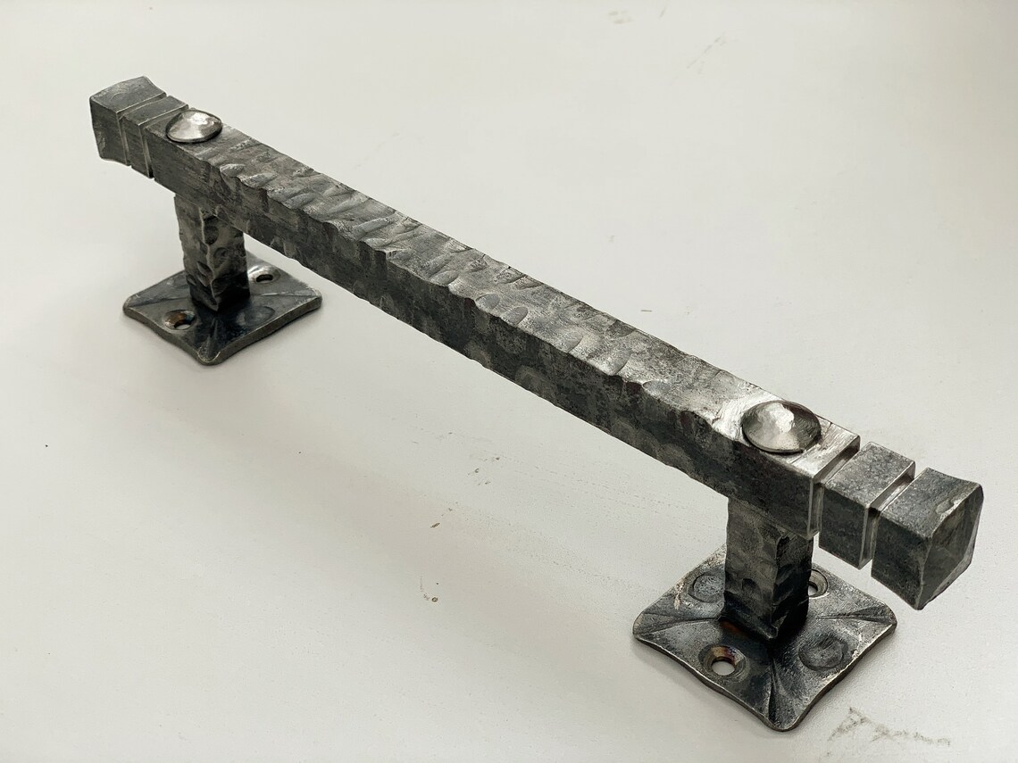 Massive iron door handle. Barn door pull. Rustic door decor. | Etsy