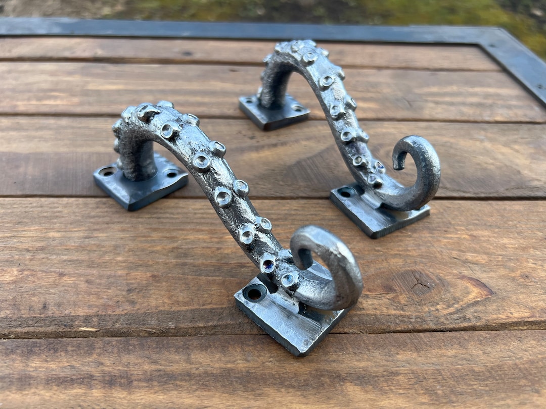 Set of Two 6” Octopus Drawer Pulls. Tentacle Drawer Pull. Drawer Knobs ...