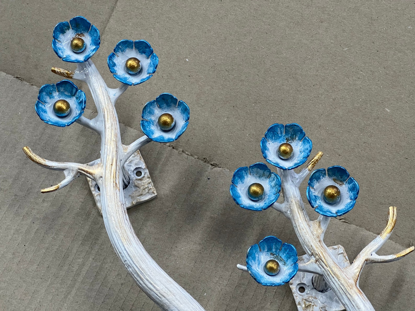 Sakura Door Handle. Massive Wrought Iron Door Handle. Door - Etsy